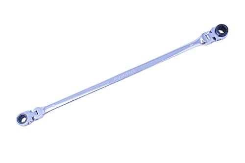 Mountain 8x10mm Double Box Universal Spline Reversible Ratcheting Wrench; 90 Tooth Design, Long, Flexible, Reversible; MTNRM810