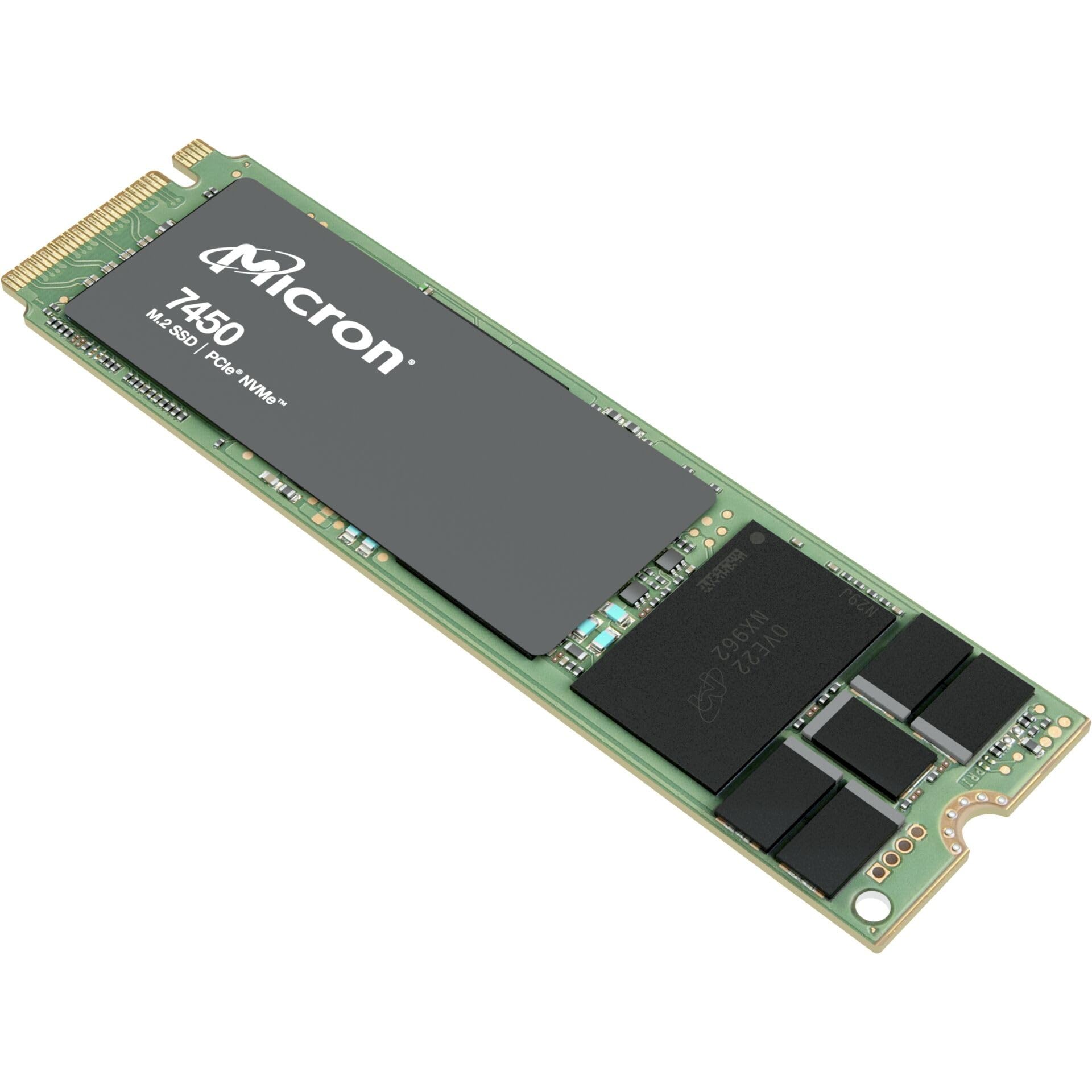 Micron 7450 PRO 960 GB Solid State Drive - M.2 2280 Internal - PCI Express NVMe [PCI Express NVMe 4.0 x4] - Read Intensive - TAA Compliant