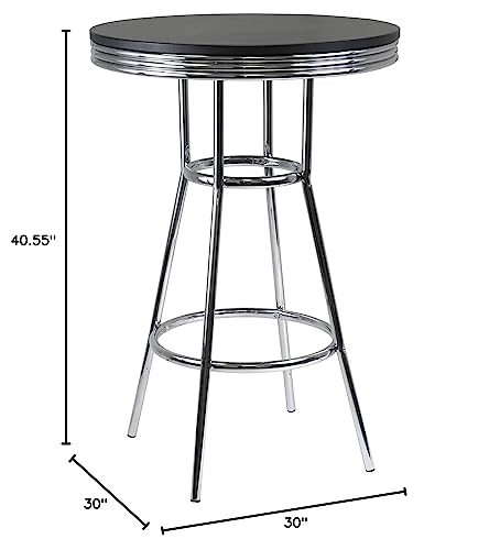 Winsome Wood Summit Dining, Black, Pub Table