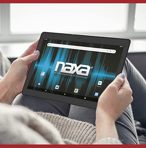 Naxa NID-1021 Core Android 11 Tablet with 10.1” HD IPS Screen and USB Keyboard Case, 1.6 GHz Quad Core Processor, 2GB Ram, 16GB Storage, Front and Rear Cameras, Speaker and Microphone, Black