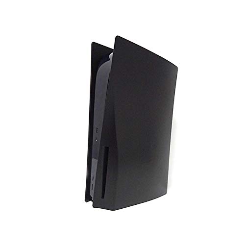 for PS5 Faceplate Plastic Plate Panel Shell Cover case Console Black Color (Black)