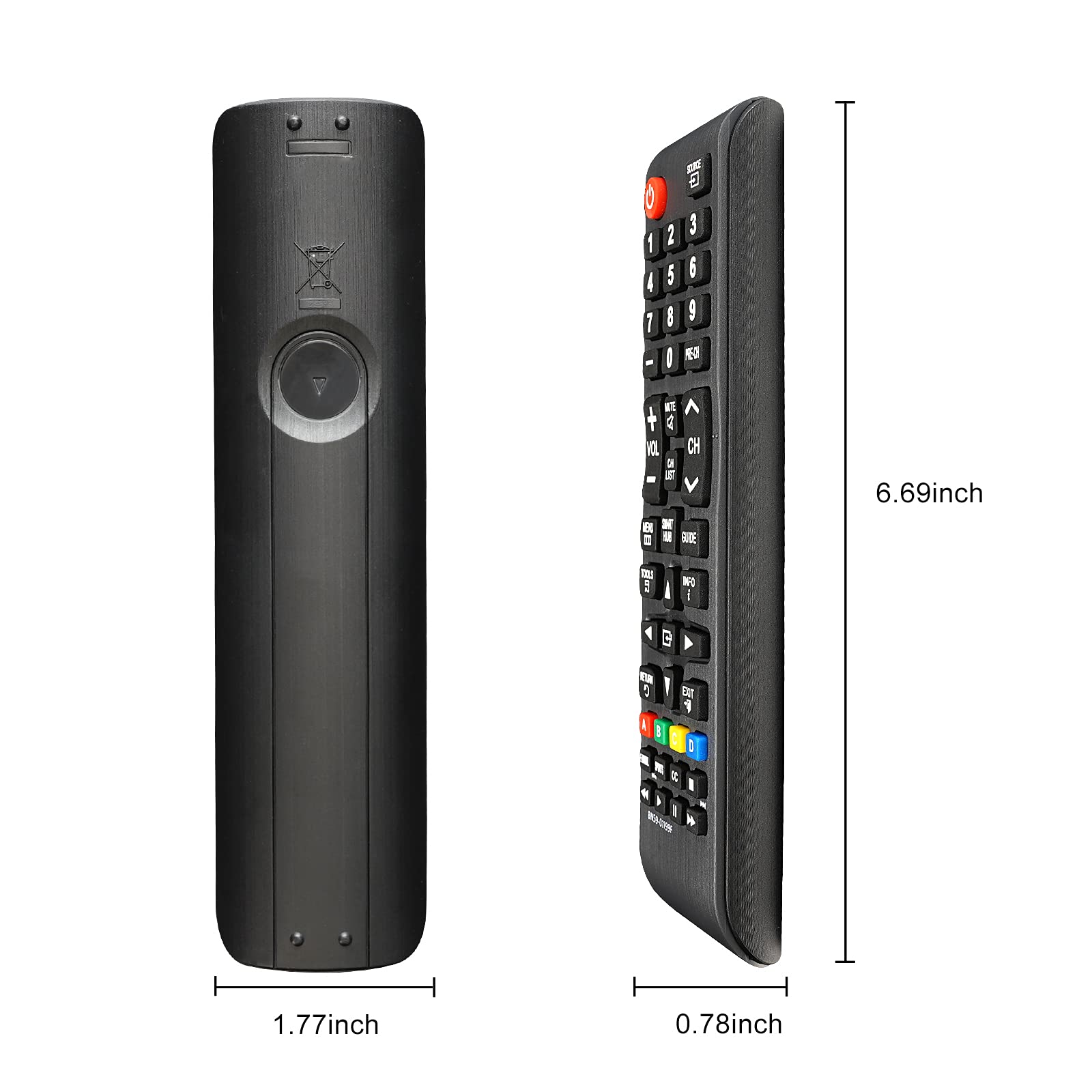 for Samsung Smart TV Remote Control fit All Samsung Models LCD LED 3D HDTV Smart TVs.(Without Battery)