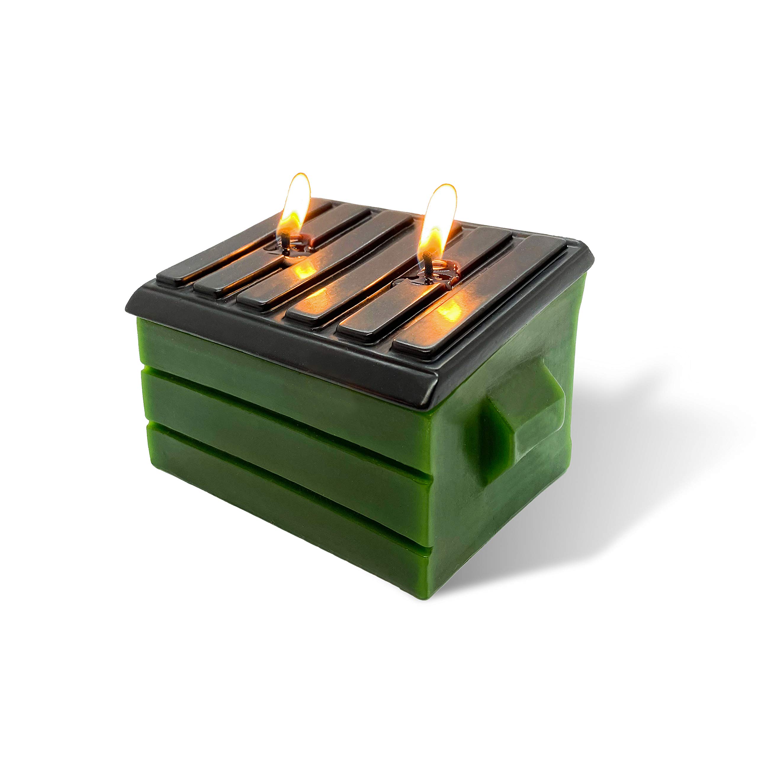 Wick Works | Large Dumpster Fire Candle | Parafin Wax | Unique Funny Gift Novelty Adults Can Enjoy! (Cedar)