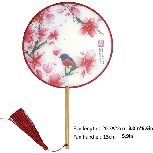 Folding Fan Ancient Style Fan Dance Fan Hand-Painted Palace Fan Chinese Style Silk Fan Hanfu Gift Fan for Friends