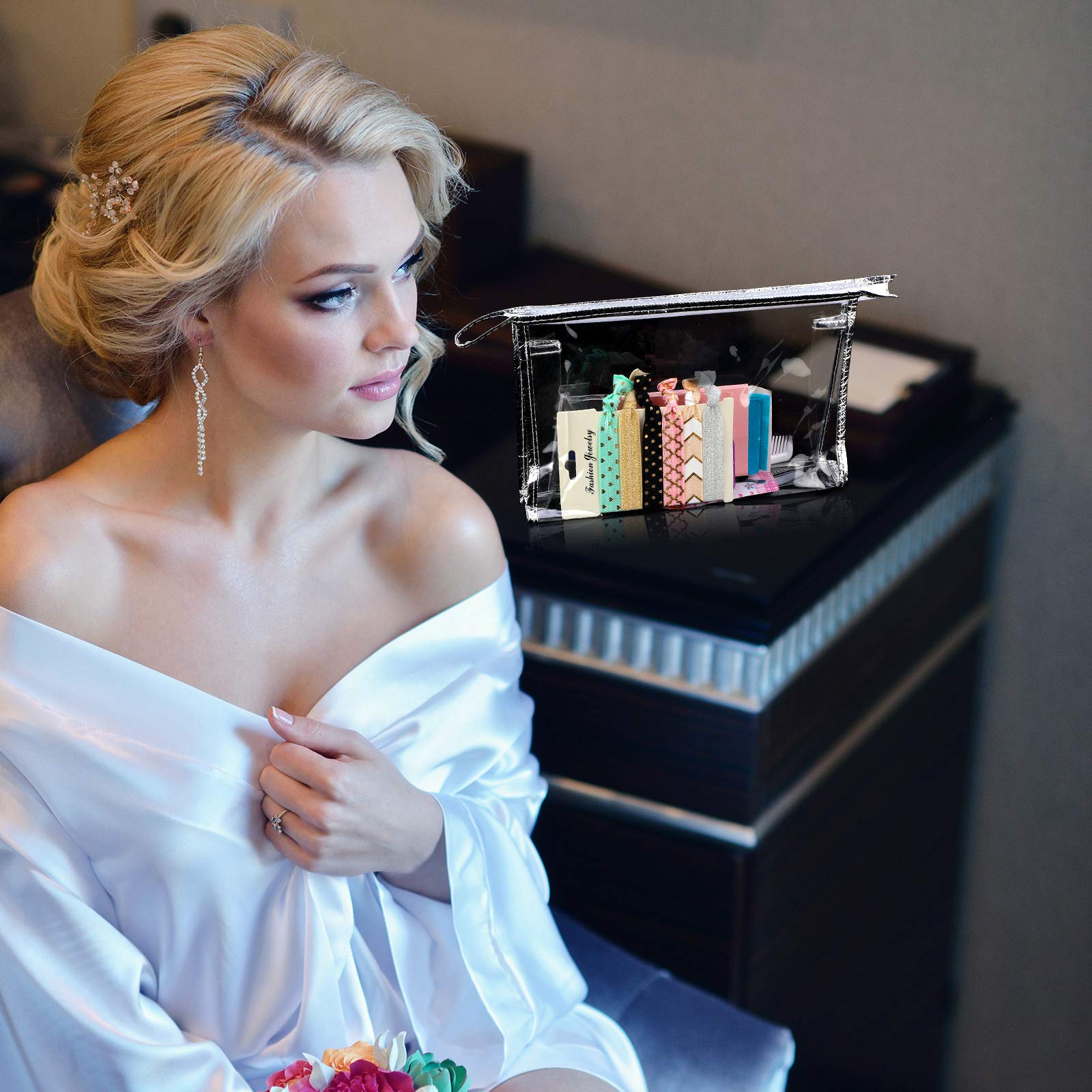 Floral Wedding Survival Kit Wedding Day Emergency Kit Bridal Makeup Bag for Bride Bridal Shower Present Engagement Supply