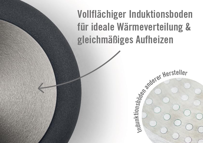 Woll 1520DPI Diamond Lite Saucepan for Induction with Removable Handle, Diameter 20 cm, Depth 5 cm