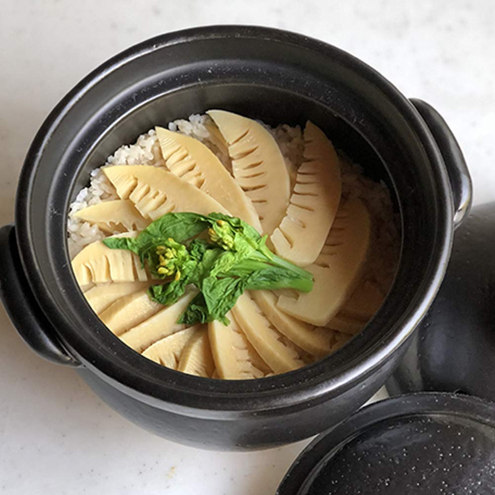 Japanese Donabe Rice Cooker, 3 Go, with Inner Lid, 1900ml, Made in Mie, Japan