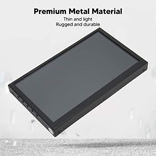 Mini Computer Second Screen, HD Multimedia Interface Plug and Play Metal Case Dual Speakers Portable 7 Inch Monitor for OS X for Laptop