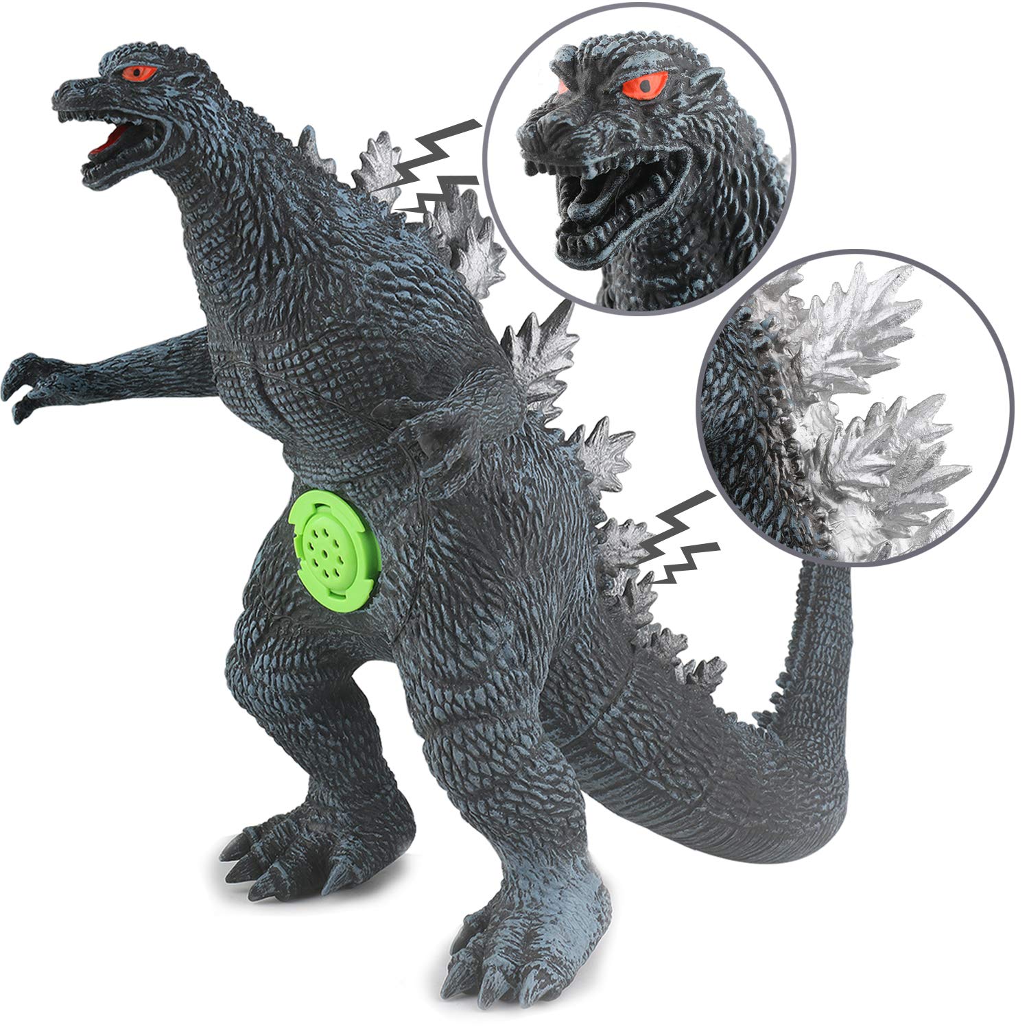 Godzilla 18''X12''X7'' Standing Gojirasaurus Dinosaur Model Action Figures Soft Touch Vinyl Plastic Dino Movie Monster King Toy for Kids Boys