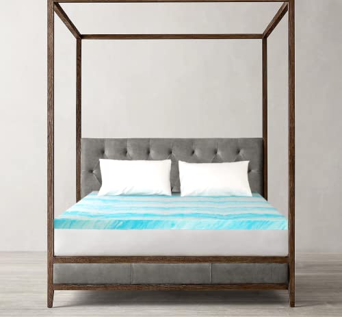 The Best Foam 2 Inch Twin Mattress Topper | Cooling Gel Swirl Visco Memory Foam for Soothing Support | Made & Assembled 100% in The USA | CertiPUR-US Certified | Twin Mattress Pad (Coverless)