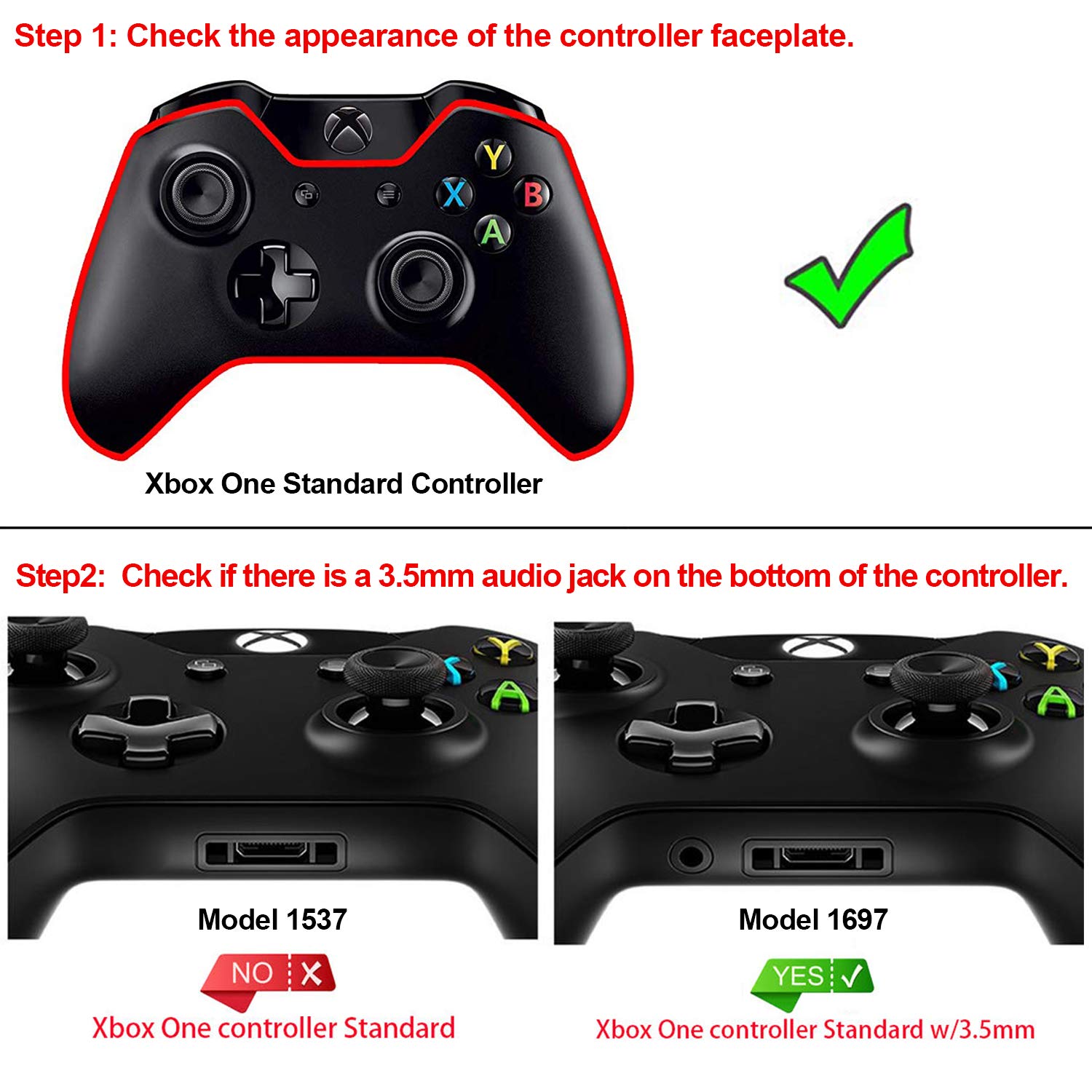 eXtremeRate Wood Grain Patterned Replacement Part Custom Full Housing Shell with Buttons for Xbox One Standard Controller with 3.5mm Headphone Jack (Model 1697) - Controller NOT Included