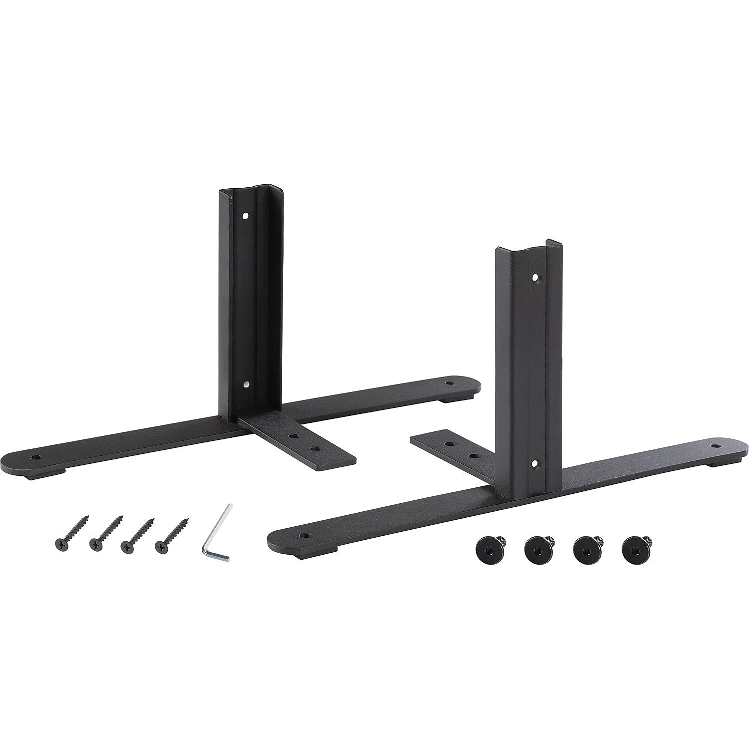 Global Industrial 8" H T-Leg Bracket for Office Partition Panels, Black (1 Pair)