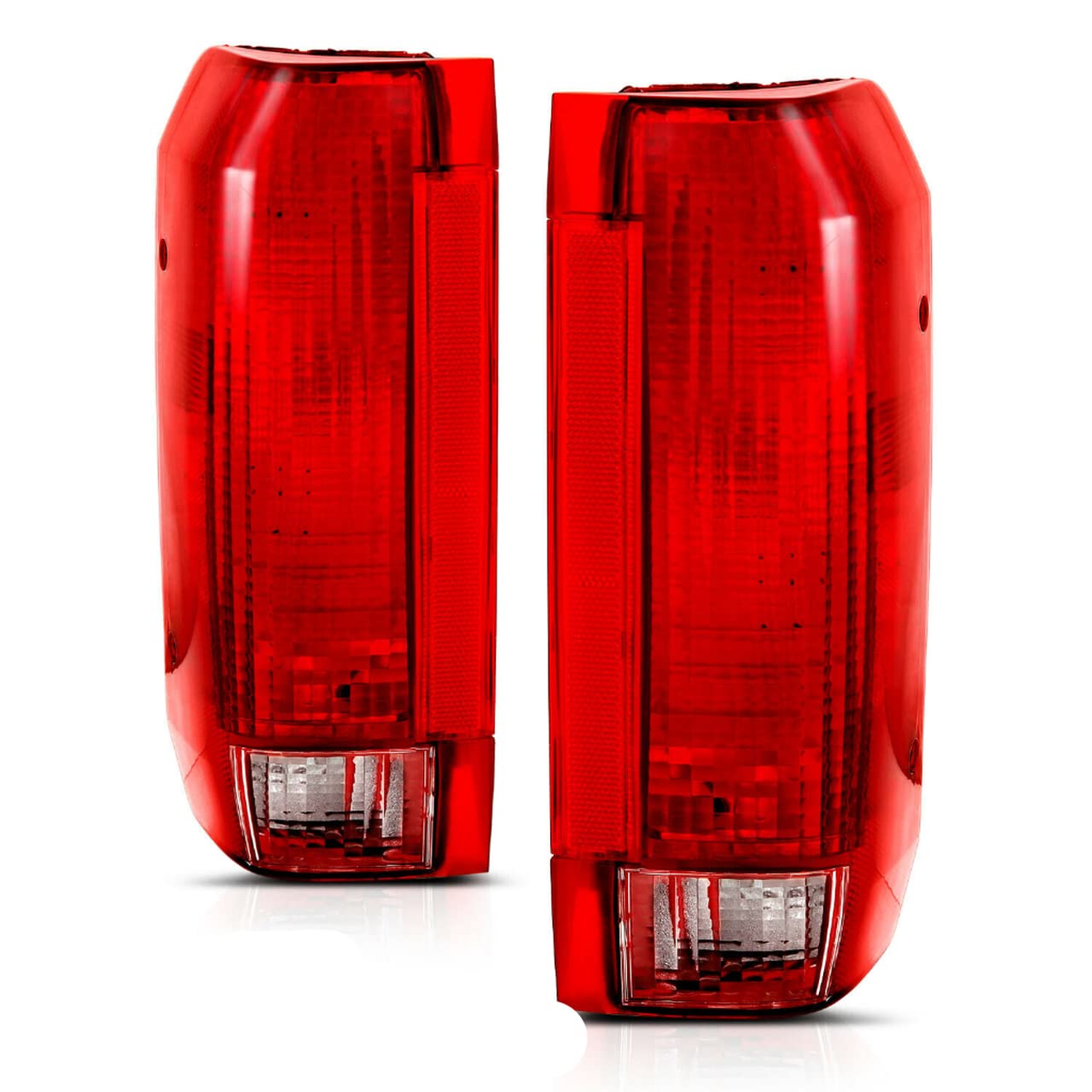 EPIC LIGHTING OE Style Replacement Rear Brake Tail Lights Assembly Compatible with Ford 90-96 F-150 (10/89) 90-97 F-250 F-350 Styleside Bronco [ FO2800106 E9TZ13405C FO2801105 E9TZ13404C ] Pair