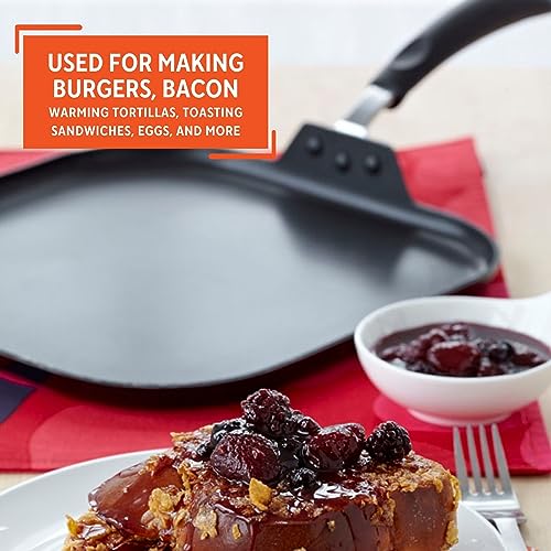 IMUSA USA 11" Nonstick Gourmet Square Griddle, Black