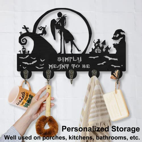 SANDIKSHA Cartoon Key Holder, Animation Style Wall Mount Organizer Wooden Key Rack with 5 Key Hooks, Rustic Home Wall Mounted Key Hangers Decor for Entryway Door Bathroom Kitchen,Gifts for Children…