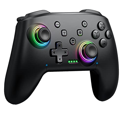 KLEEME Game Controller Wireless Controller Compatible with Nintendo Switch OLED Console Pro Gamepad with 600Mah Rechargeable Battery Programmable Turbo Function