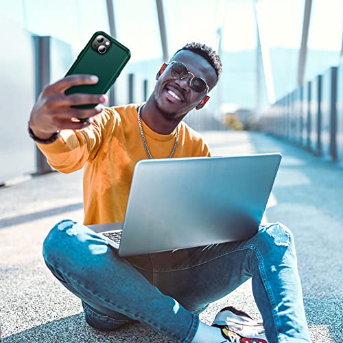 SPIDERCASE for iPhone 14 Case, [15 FT Military Grade Drop Protection][Non-Slip] [2+Tempered Glass Screen Protectors][2+Tempered Camera Lens Protectors] Heavy Duty Shockproof Case, Dark Green