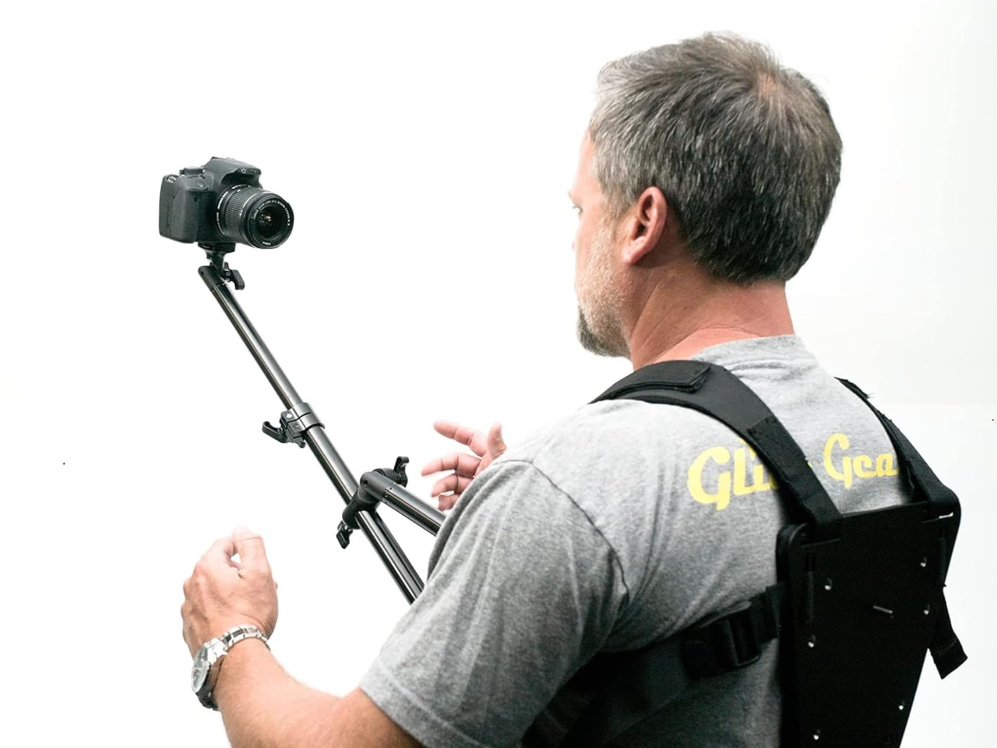Glide Gear SNC100 Video Camera Snorricam 3rd Person DSLR Vest Hands-Free Front and Rear Body Camera Mount Harness - 1.5kg Payload - Ideal for POV and Third-Person Shooting Angles