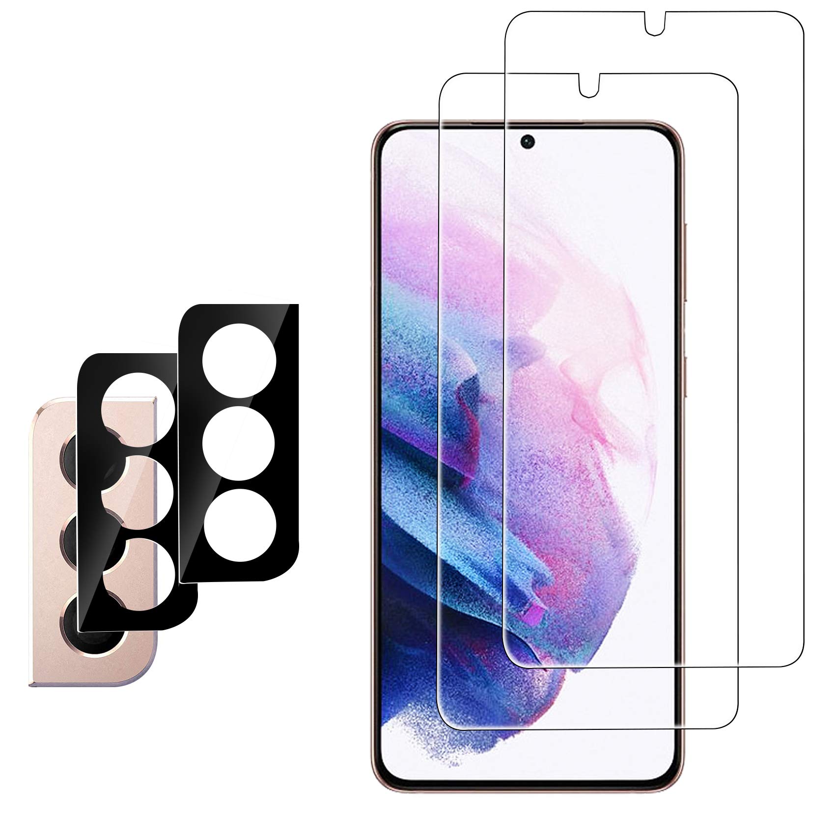 Ferilinso [3+3 Pack for Apple iPhone 14 Pro Screen Protector Tempered Glass Accessories 3 Pack 9H Anti Spy Privacy Screen for iPhone 14 Pro 3 Pack Camera Lens Protector Case-Clear