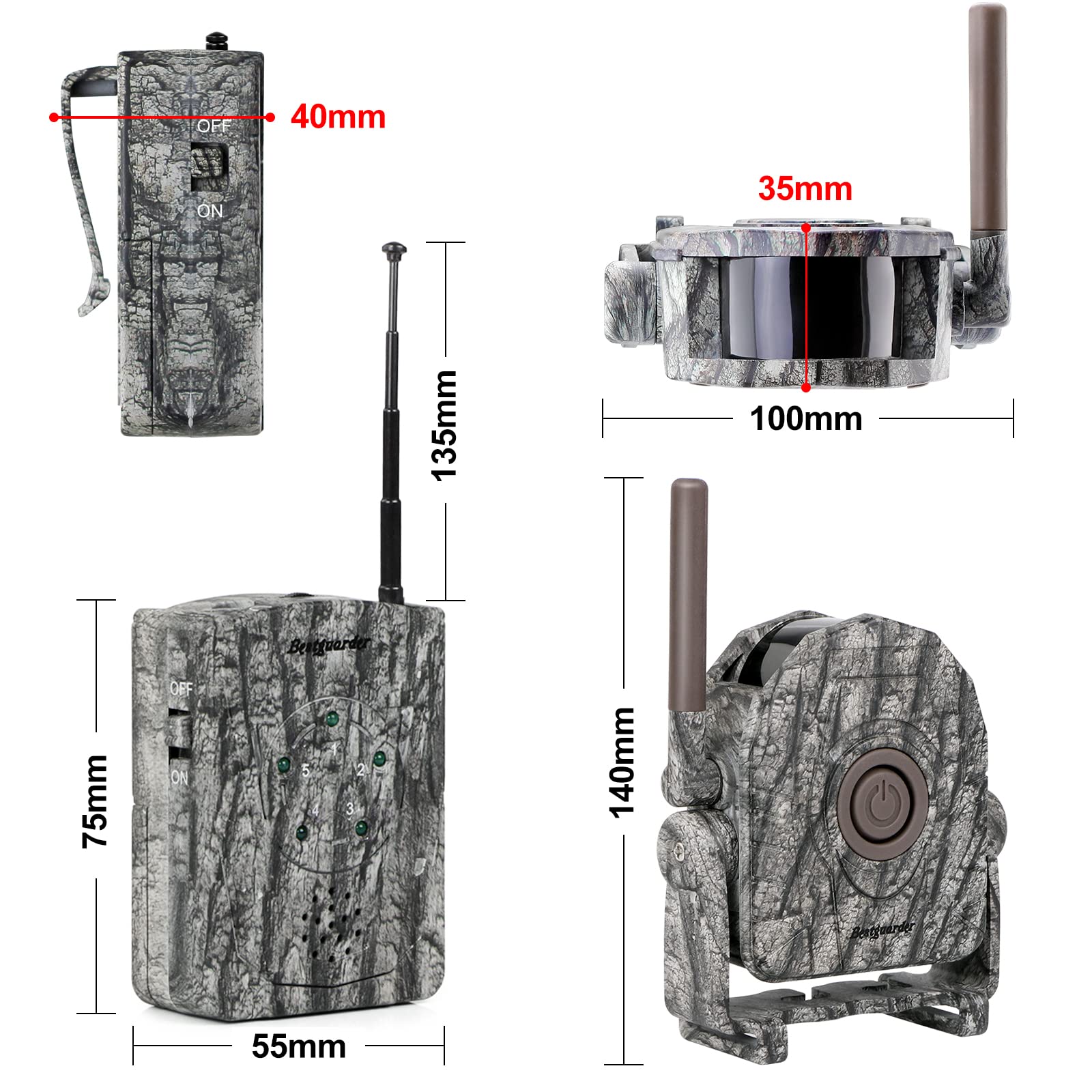 Wireless Alarm System Kits, 300M Wide Range IR Night Vision Alarm in Full Dark Outdoor Weather Resistant 5 Motion Sensor Detector &1 Receiver for Perimeter Trip, Fence Trail Wild Hunting Blind Trap
