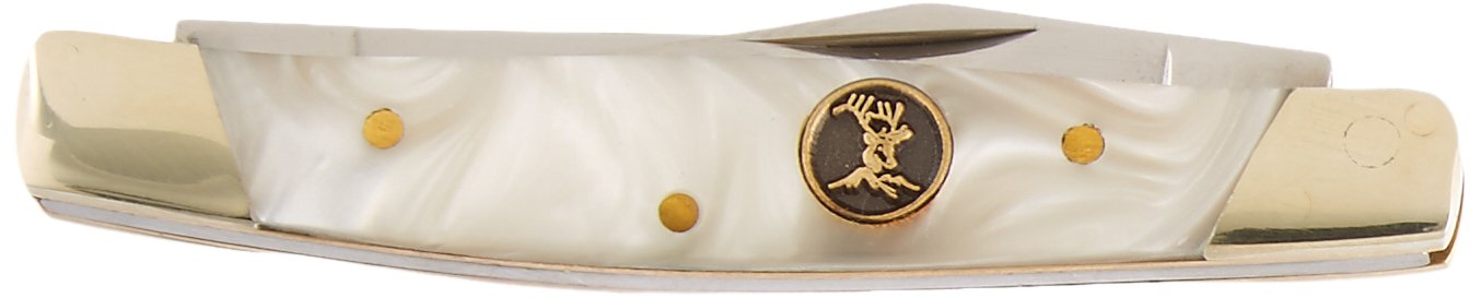 Elk Ridge - Outdoors Folding Knife - 2.5-in Closed, 1.75-in Satin Finish Stainless Steel Blades, Faux Mother of Pearl Handle - EDC, Hunting, Camping, Survival - ER-211WP