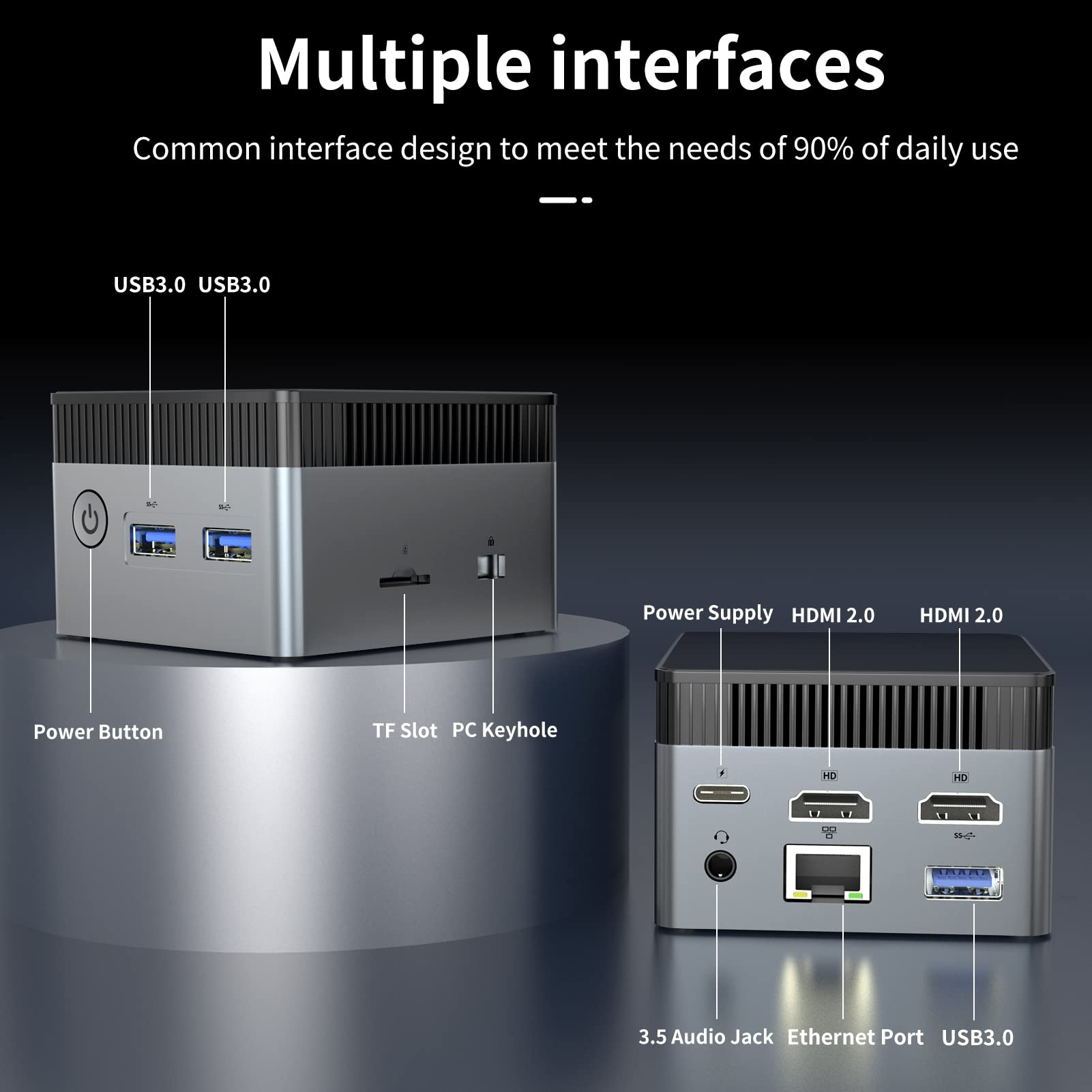 Mini PC Pro Computers with Intel 11th Gen 4 Cores N5105 8GB DDR4+256GB SSD, Portable Mini Desktop Computer Support Dual HDMI 4K /USB 3.0/Gigabit Ethernet/WiFi/BT4.2