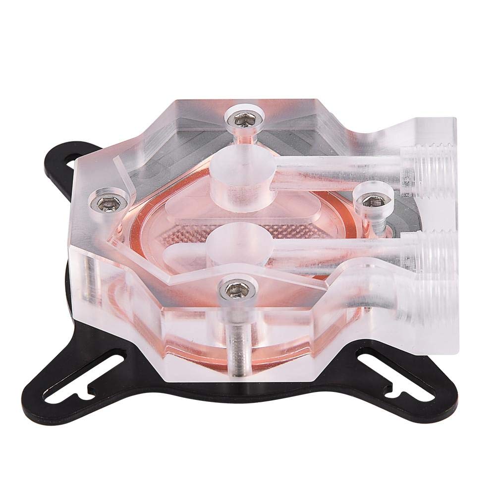 GPU Liquid Cooler,Computer GPU Universal Water Cooling Block Waterblock 40mm Copper Base,Processed with Anti-Oxidization Technology,Perfectly Fit The GPU,Carry Away More Heat from GPU Quickly