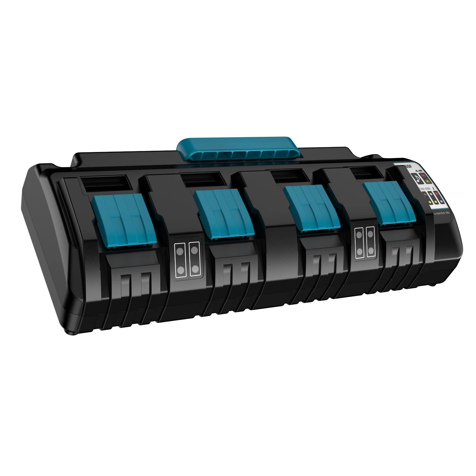 DTEZTECH DC18SF 4-Ports Charger for Makita 14.4V-18V Li-ion Battery, Rapid Charger for DC18SF DC18RC DC18RD DC18RA, Compatible with BL1815 BL1820 BL1830 BL1840 BL1850 BL1860 BL1430 BL1440 BL1450