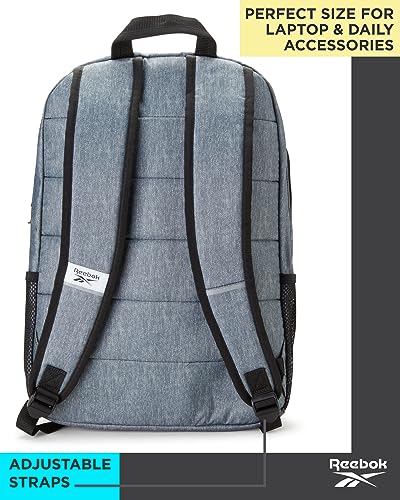 Reebok Backpack - Santa Fe Sports Gym Bag - Lightweight Carry On Weekend Overnight Luggage - Casual Daypack for Travel, Beach, Size onesize, Heather Grey