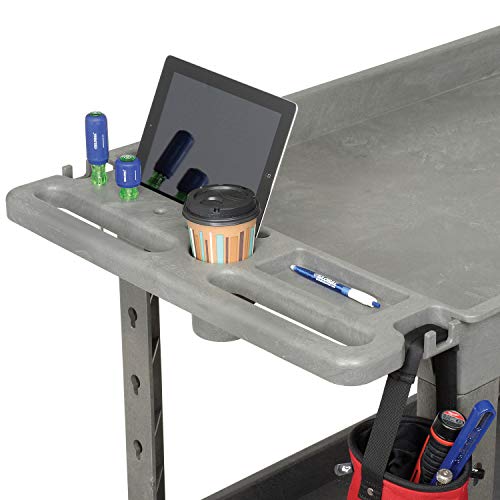 Global Industrial Plastic 2 Tray Shelf Service & Utility Cart, 44β x 25-1/2β, 5" Rubber Casters