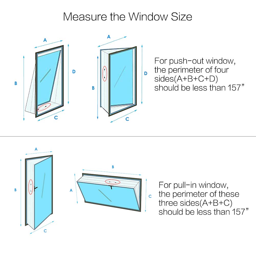 FUNTECK AC Window Seal Kit for Portable Air Conditioner, Compatible with Medium or Large Casement Crank Window and Tilting Window, Waterproof, 157 inch