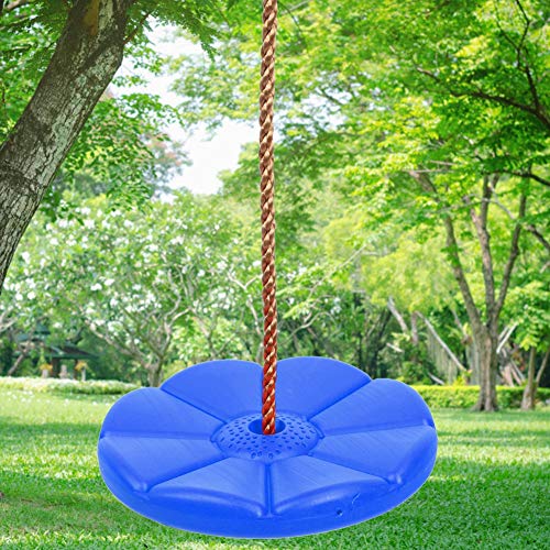 Saucer Tree Swing for Kids Adults,Climbing Rope Tree Swing Indoor Outdoor Disc Hanging Seat Playing Outdoor Play Equipment Children Toys(蓝色)
