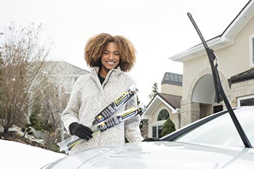 Rain-X 830228 WeatherArmor Beam Wiper Blades, 28 Inch Windshield Wipers (Pack of 1), Automotive Replacement Windshield Wiper Blades With Industrial Grade Synthetic Rubber Squeegee