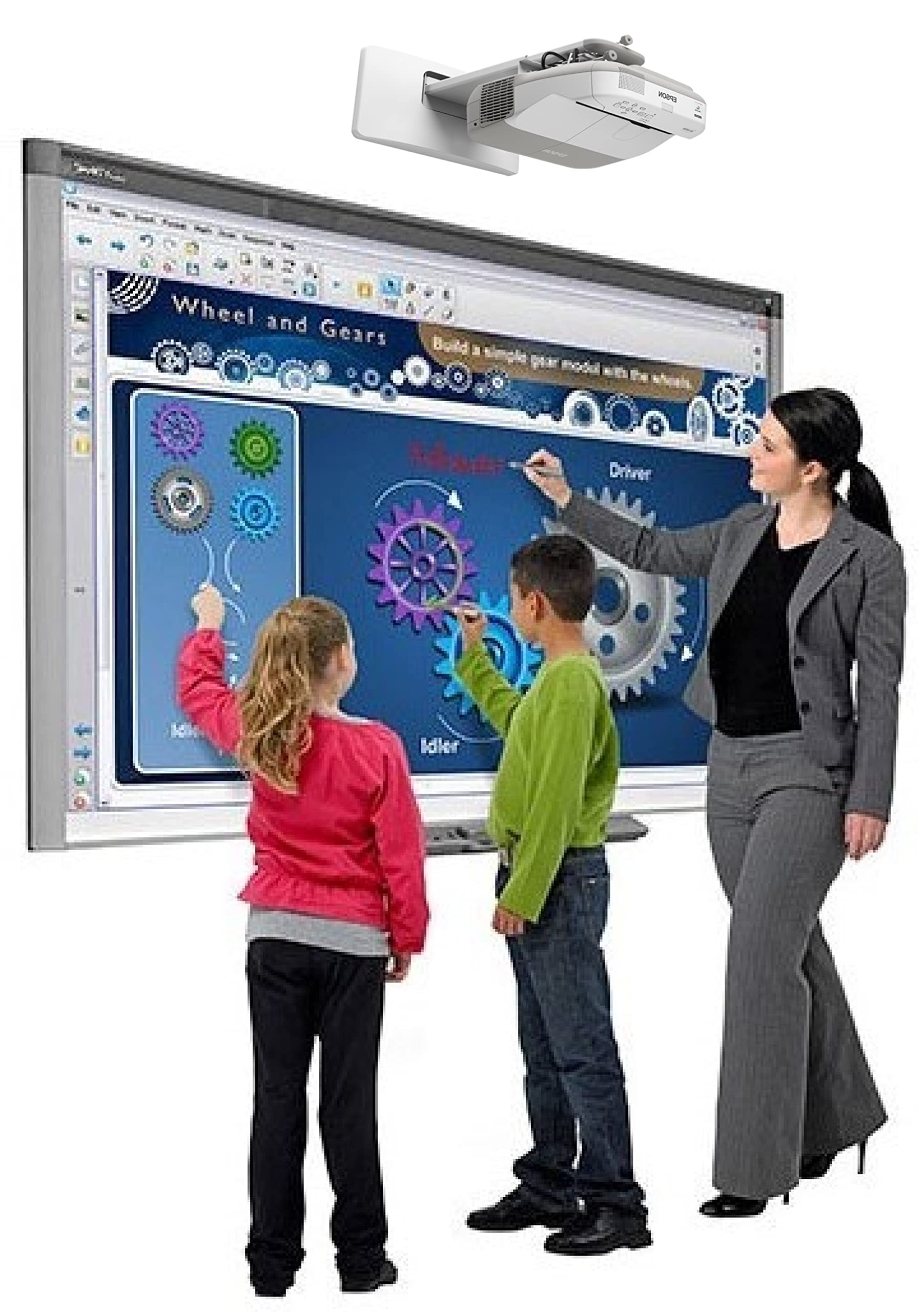 INTERACTIVE SMART BOARD SBX885 WITH SHORT THROW PROJECTOR BUNDLE
