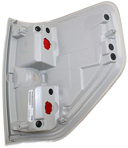 Evan Fischer Driver Side Tail Light Compatible with 2009-2014 Ford F-150 Styleside Red Lens Chrome Trim CAPA