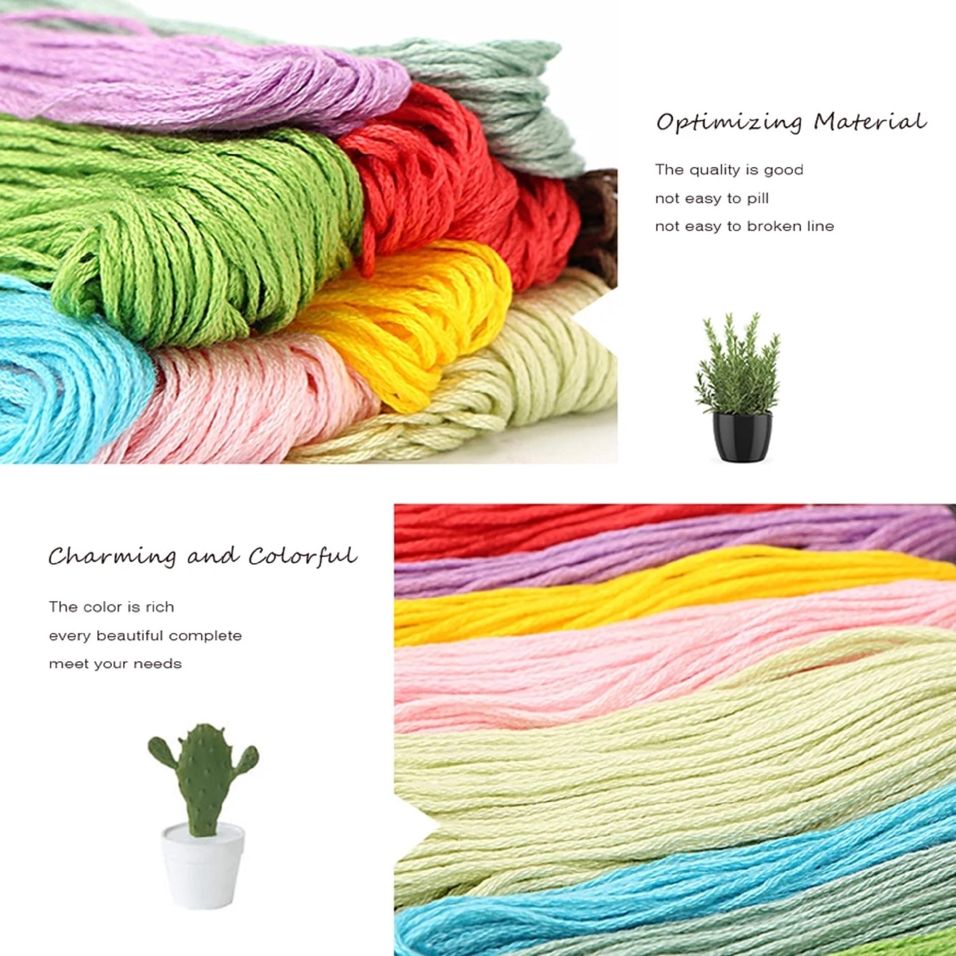 Funxvoot 136 pcs Embroidery Floss Cross Stitch Threads String Kit with Tool accessories for Cross Stitch Threads, Bracelet Yarn, Craft Floss, Aroic Embroidery Floss Set