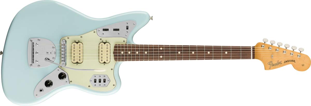 Fender Vintera 60s Modified Jaguar Electric Guitar, with 2-Year Warranty, Sonic Blue, Pau Ferro Fingerboard