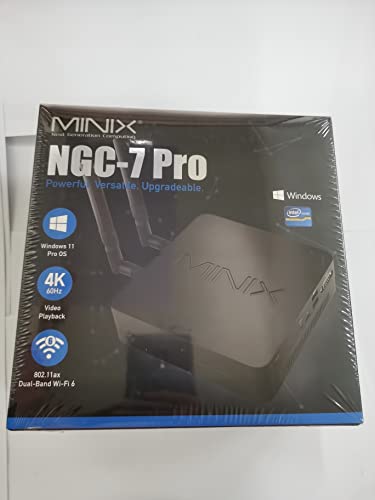 MINIX NGC-7 Pro Mini PC i7-10510U,16GB/512GB M.2 NVMe SSD Windows 11 Pro Mini Computer, Triple 4K @ 60Hz Display/HDMI 2.0/ USB-C/DP/2xGigabit Ethernet/4USB 3.1. Support 4G LTE, Auto Power On.