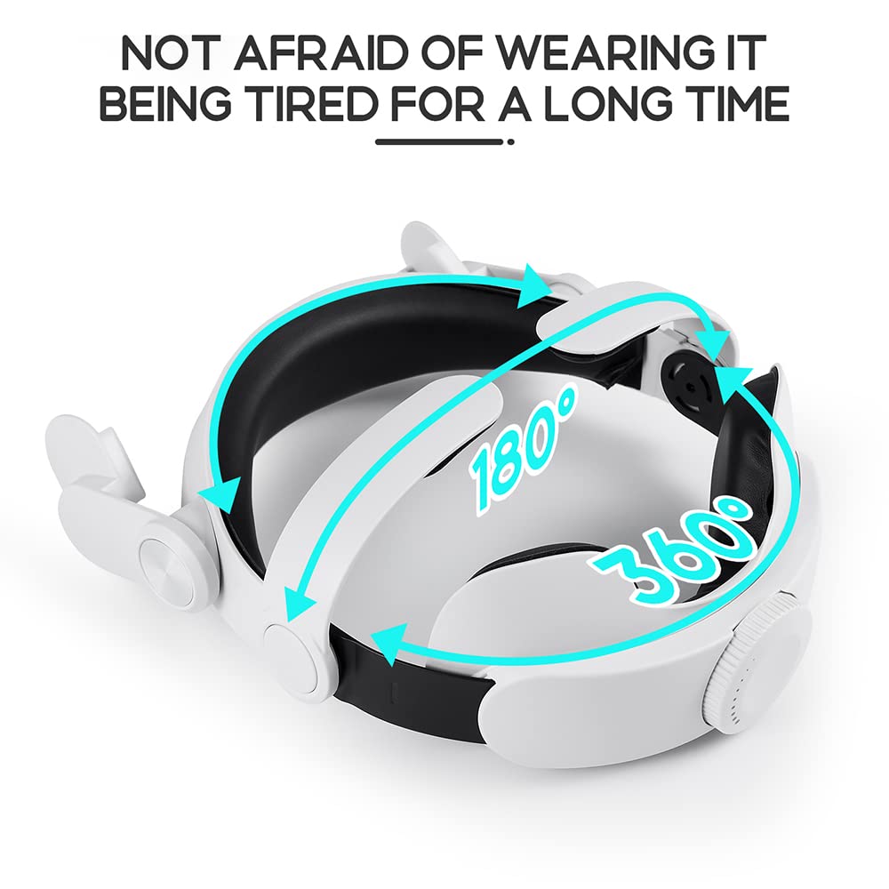 Head Strap Compatible with Oculus Quest 2 Elite, Soft Foam VR Head Strap Replacement, Lightweight and Adjustable Accessories, Enhanced Support and Comfort in VR Headset