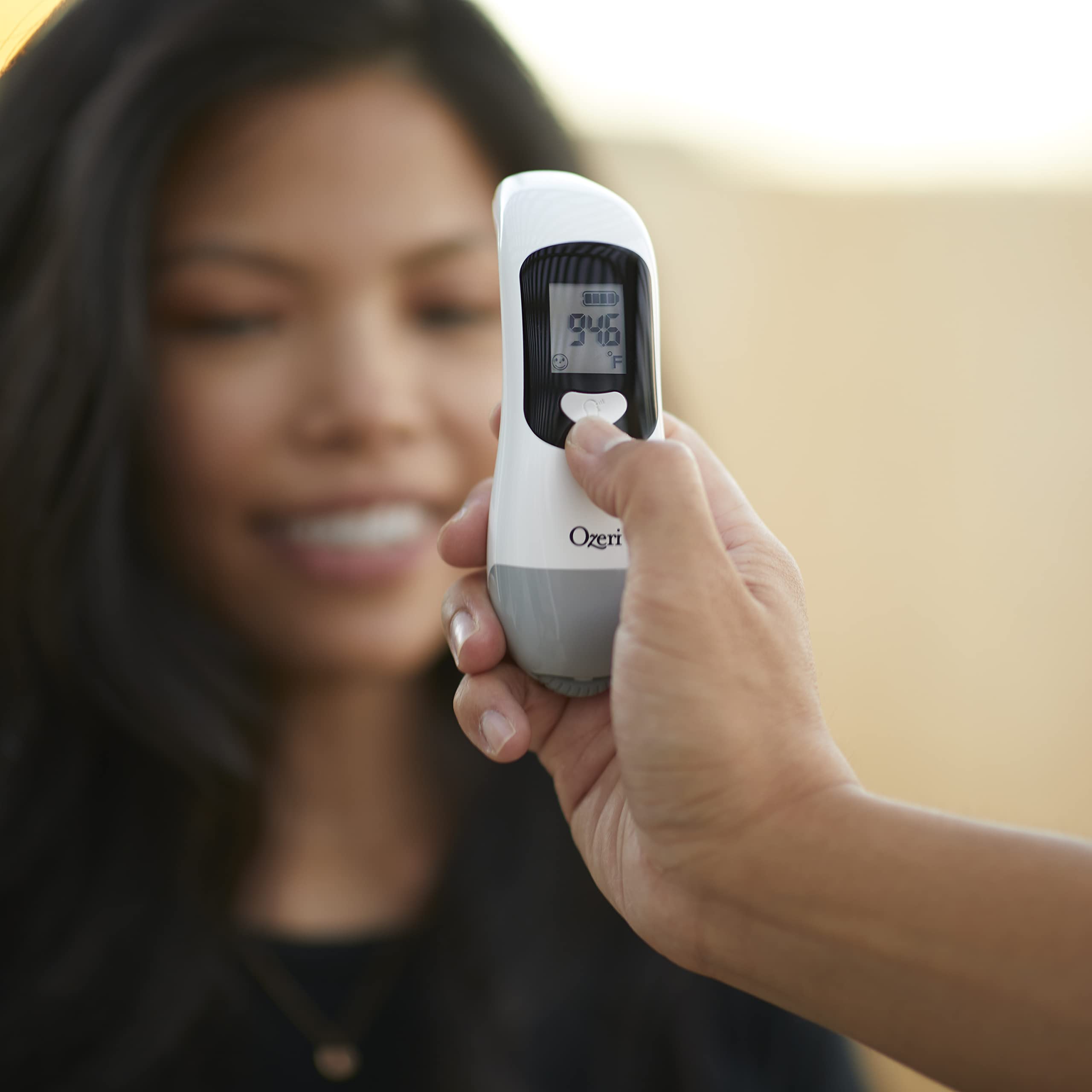 Ozeri Kinetic Non-Contact Forehead Thermometer with Battery-Free Infrared Technology (Pack of 2)