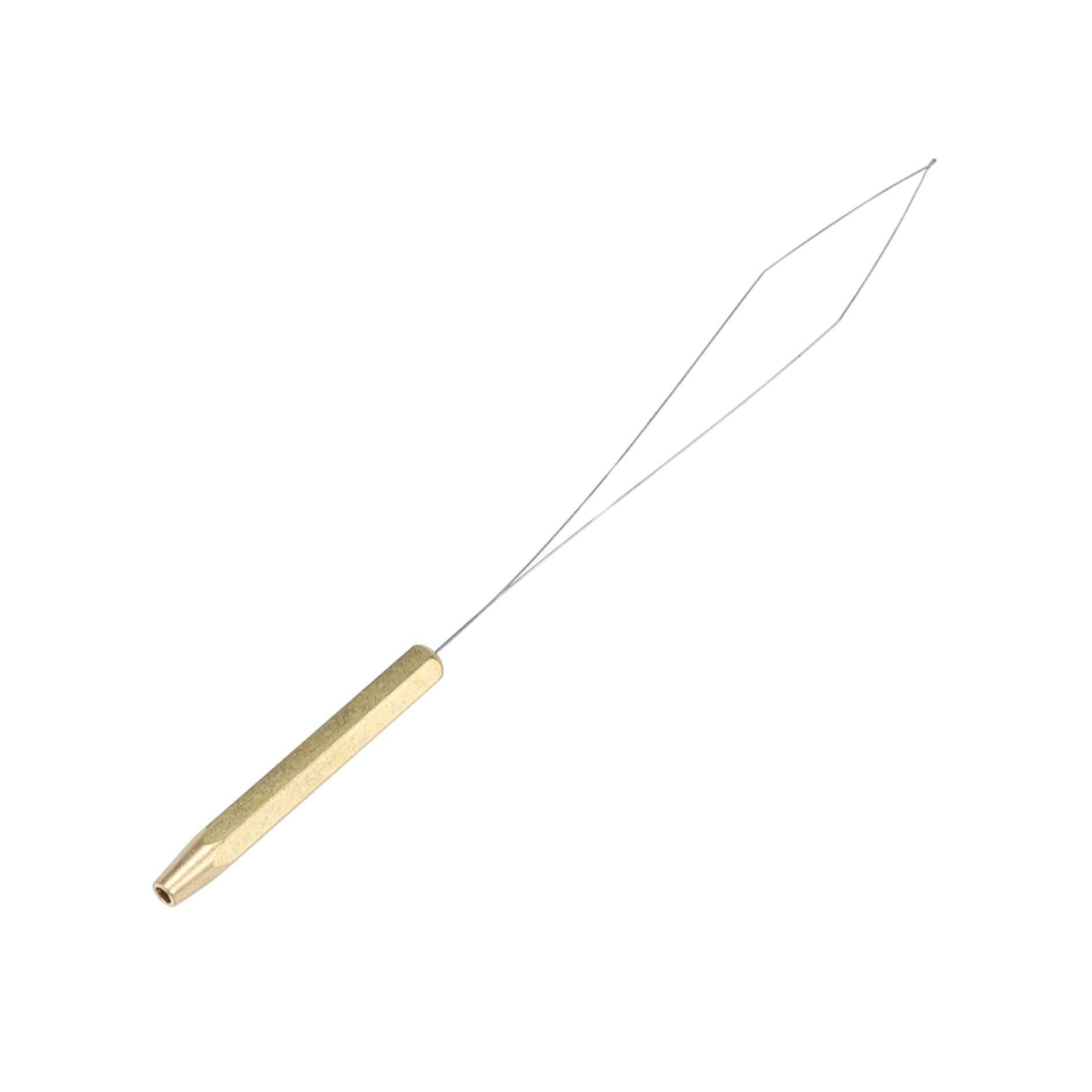 HNGSON Fly Tying Tools Wire Threader 5.3 inch Length Hackle Plier Bait Threader Tool