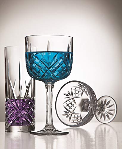 Godinger Beverage Tumbler Glasses All Purpose Highball - Dublin Collection, 12oz, SET OF 4