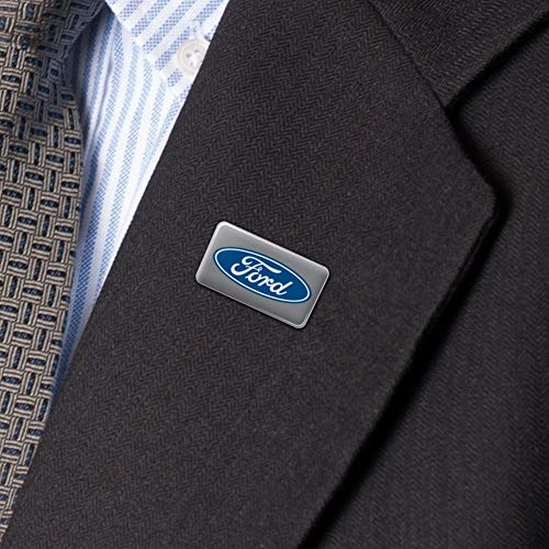 Ford Motor Company Blue Oval Logo Metal Rectangle Lapel Hat Pin Tie Tack Pinback