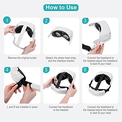 Head Strap with Battery Pack for Oculus Quest 2 VR Headset, with 5000 Mah Battery, Perfect Replacement Quest 2 Elite Strap