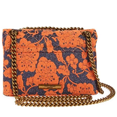 Kurt Geiger Women’s Mini Kensington Quilted Brocade Beaded Chain Shoulder Bag Crossbody