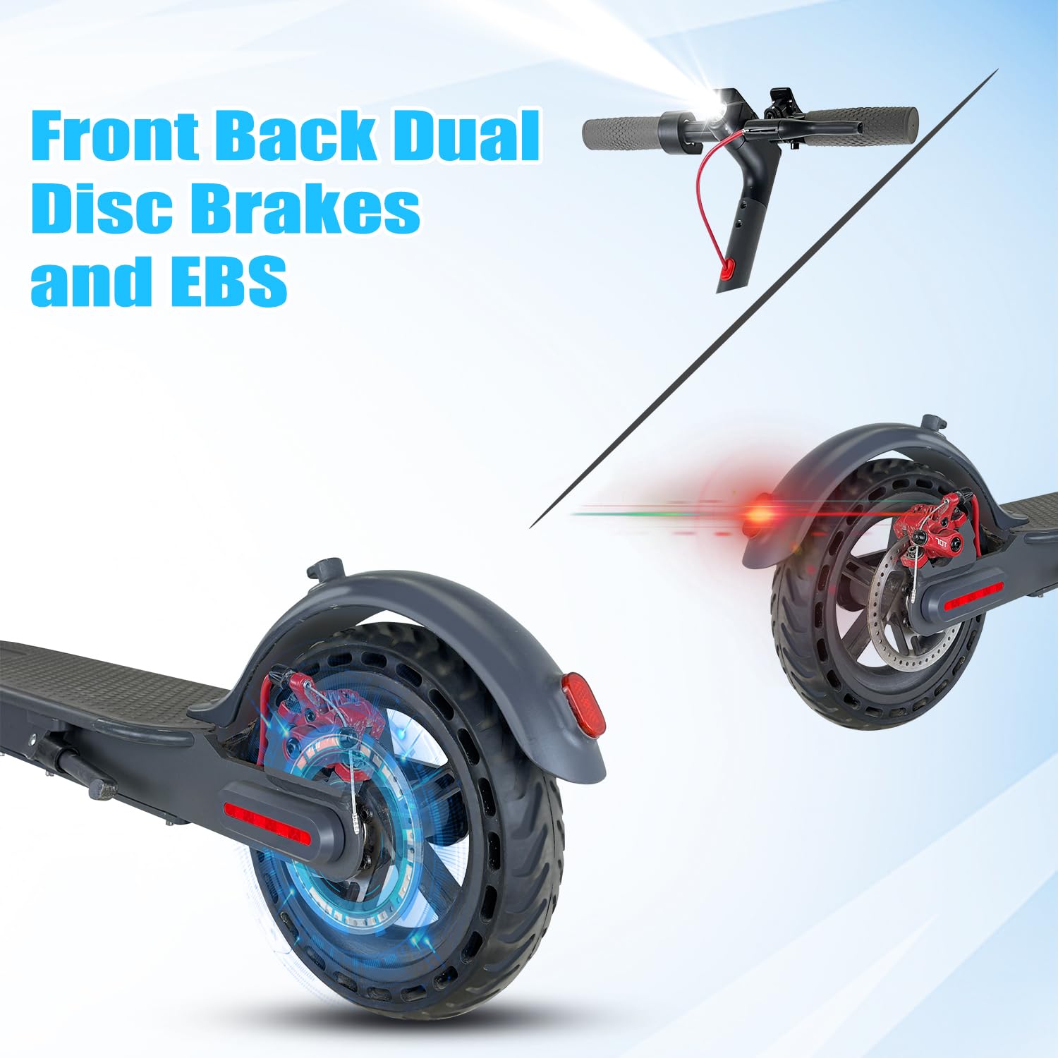 Evdekoru Electric Scooter for Adult, 350W Motor Portable Folding Commuting Scooter for Adults, Up to 19 Mph & 19-21 Miles Long-Range, 8.5''Tires, Double Braking, LED Display E Scooter with App Control