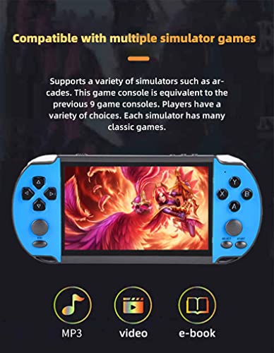 HLF 5.1-inch screen hd casual handheld game console with built-in 11000 vodeo games portable game retro nostalgic mp3 mp4 AV-out to TV game can be saved/added/deleted