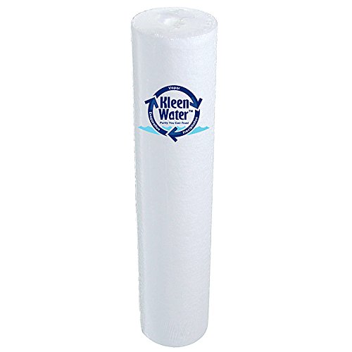 KleenWater Premier 4520 Water Filter System - Transparent (Clear) Housing - 3/4 Inch Inlet/Outlet - 40 GPM with Bracket, Wrench and Three KW4520G Meltblown 5 Micron Sediment Cartridges
