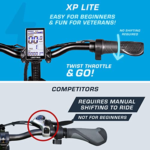 LECTRIC XP™ Lite Electric Bike | Adult Folding Bikes - Weighs Only 46lbs | 40+ Mile Range w/ 5 Pedal-Assist Levels | 20mph Top Speed - Class 1 and 2 eBike