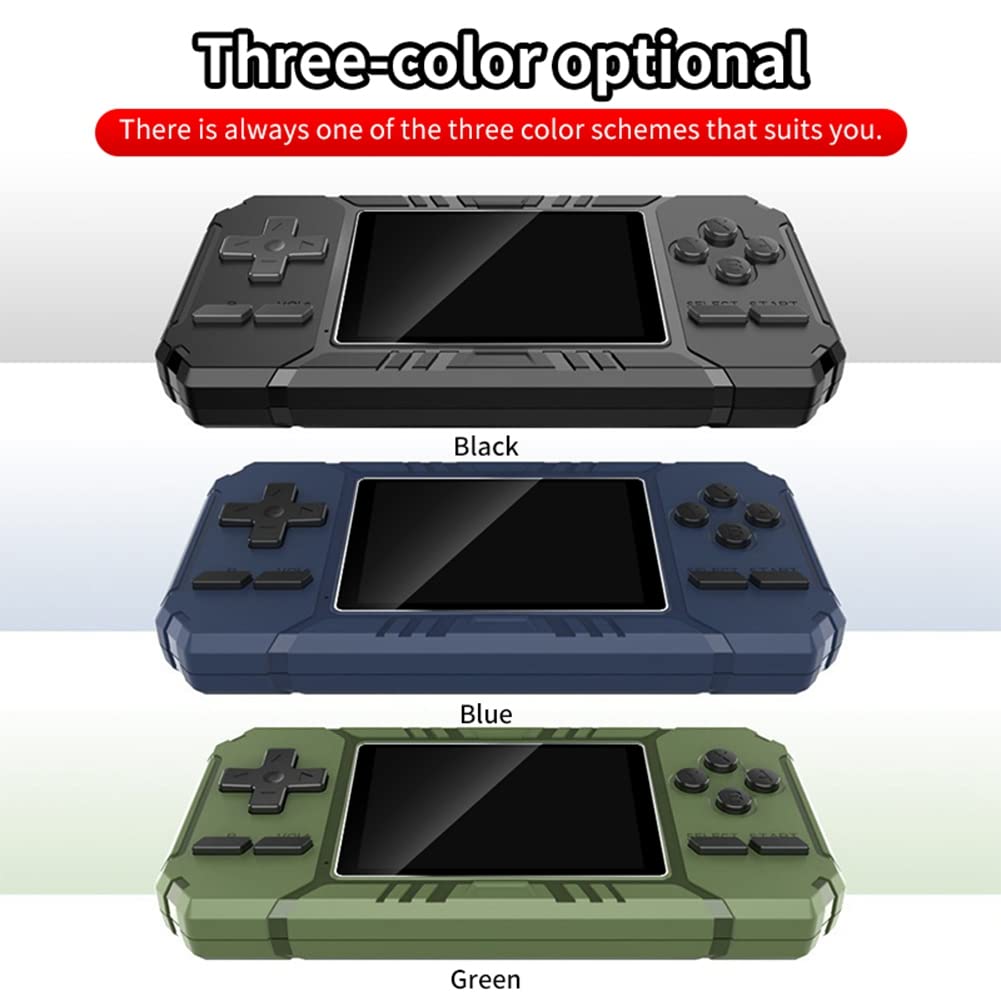 MACIMO Retro Portable Mini Handheld Game Console 8-Bit 3.0 Inch Color Screen LCD Game Player Built-in 500 Games-Green